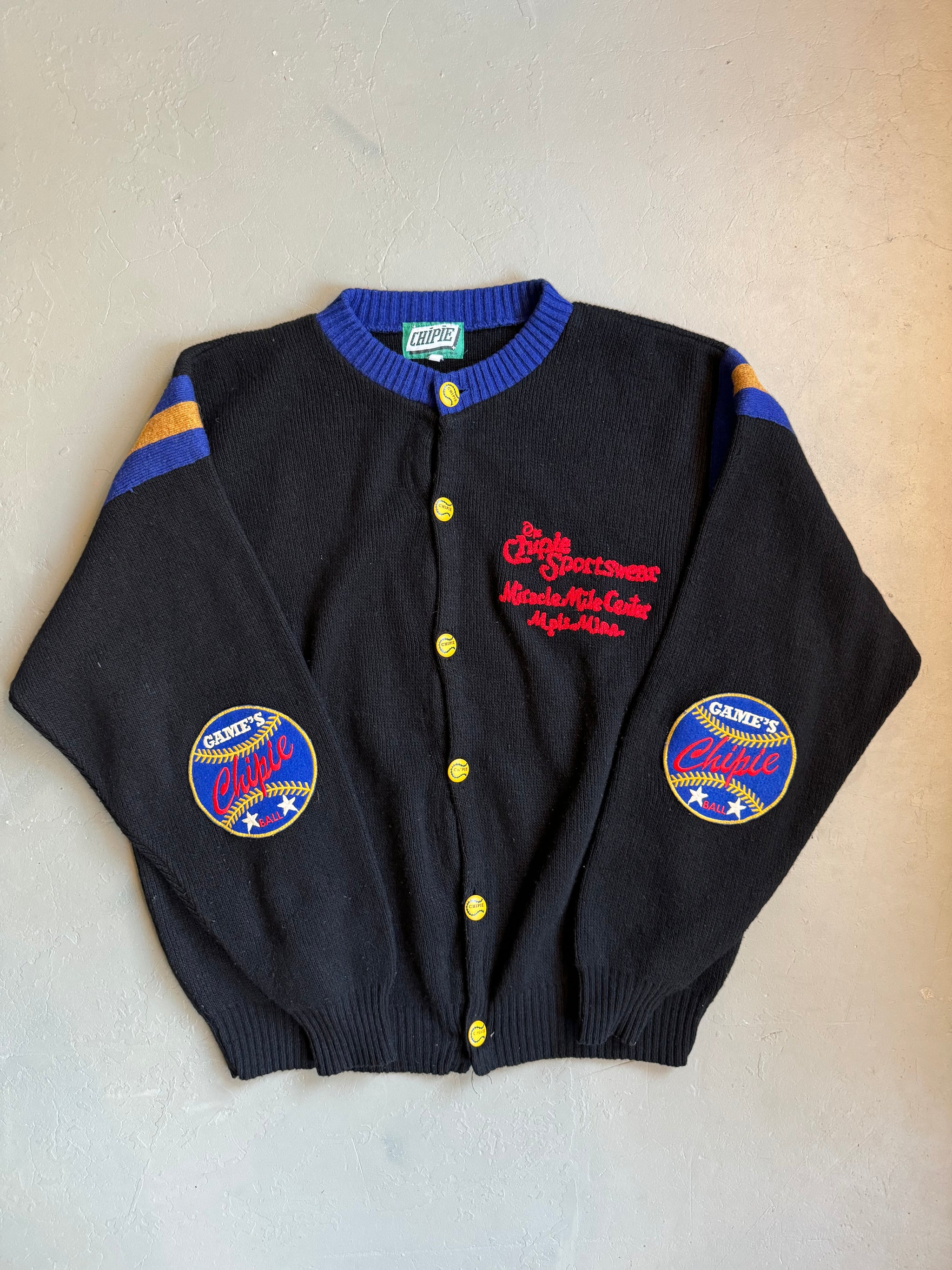 1990s Chipie Baseball cardigan black – Bluehorse.clothing 1990s Chipie Baseball cardigan black – Bluehorse.clothing